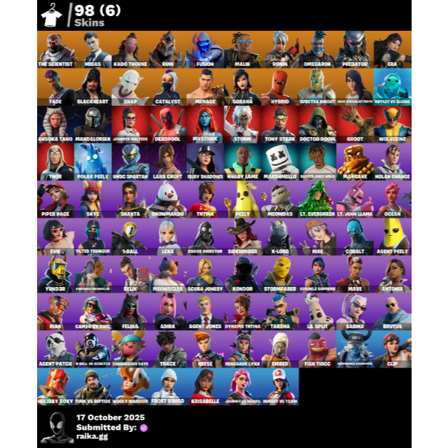 Fortnite Account - 98 Skins - 550 vBucks - Windows Game Account - Gameflip