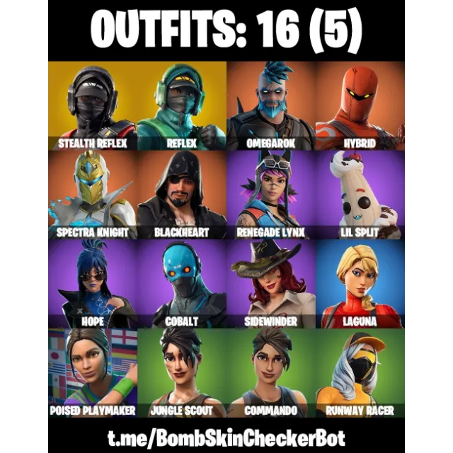 Fortnite Account - Stealth Reflex - 16 Skins - Windows Game Account ...