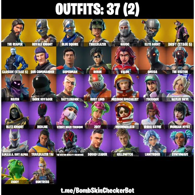 Fortnite Account - The Reaper - 37 Skins - Blue Squire - Windows Game ...