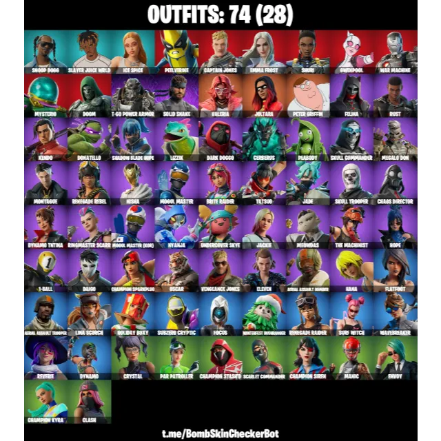 Fortnite Account - 74 Skins - FNCS Axe - Windows Game Account - Gameflip
