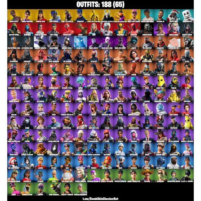 Fortnite Account - TRAVIS SCOTT - OgStw - 188 Skins - 3000 vBucks ...