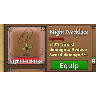 NIGHT NECKLACE - KING LEGACY - Other Game Items - Gameflip