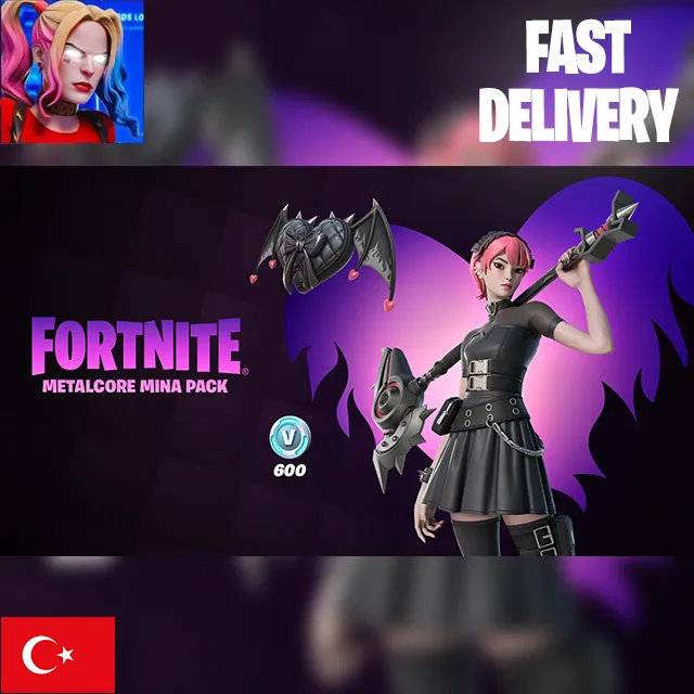 Fortnite - Metalcore Mina Pack TURKEY REGION - Xbox One Game - Gameflip