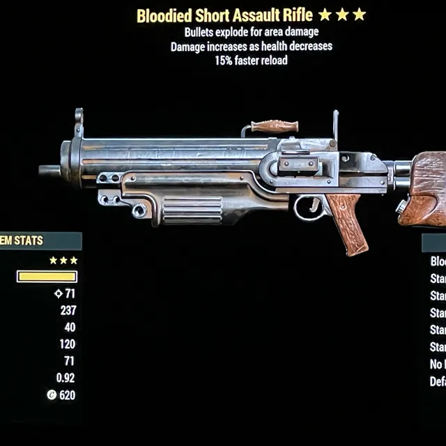 Weapon | Bloodied Assault Rifle - Fallout 76 Game Items - Gameflip