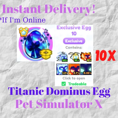 Titanic Dominus Egg - Pet Simulator X Game Item - Gameflip
