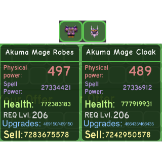 Akuma Mage Set - Game Items - Gameflip