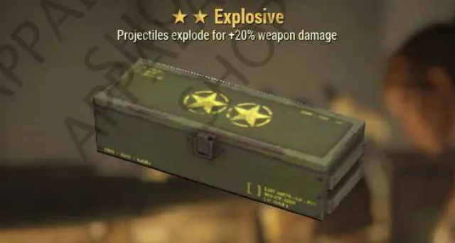Explosive Mod (Projectiles explode for +20% weapon damage) - Fallout 76 ...