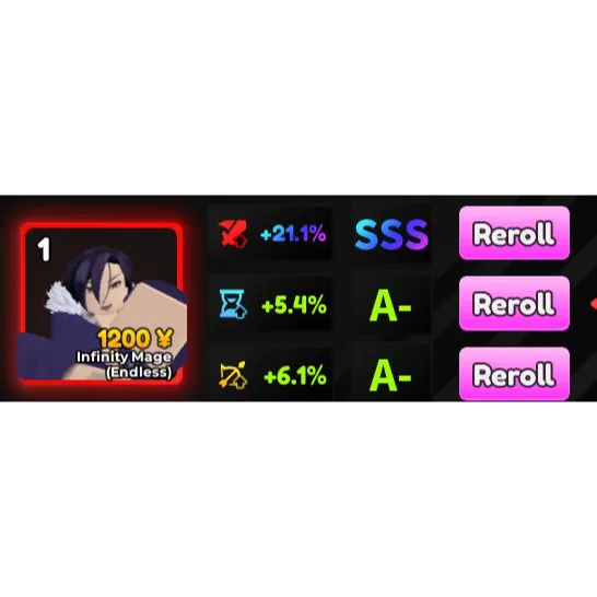 Infinity Mage EVO - SSS DMG 21.1% - Anime Adventure Game Item - Gameflip