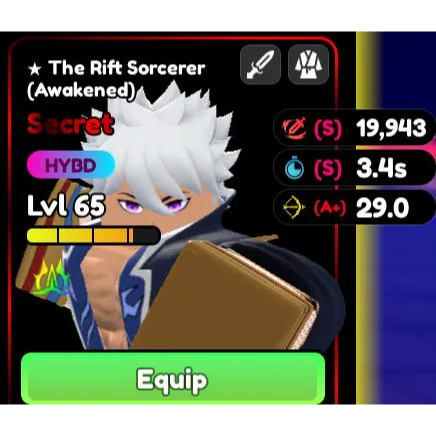 The Rift Sorcerer Almighty Good Stat - Anime Defenders Game Item - Gameflip