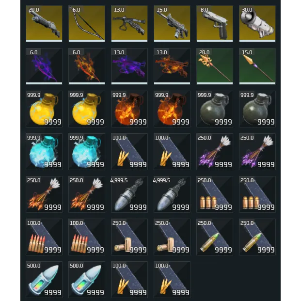 PALWORLD - ALL LEGENDARY GUNS AND AMMO ITEMS - XBOX AND STEAM - Other ...