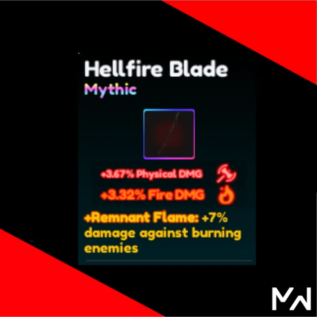 Hellfire Blade Nail Relic Anime Adventure - Anime Adventure Game Items ...