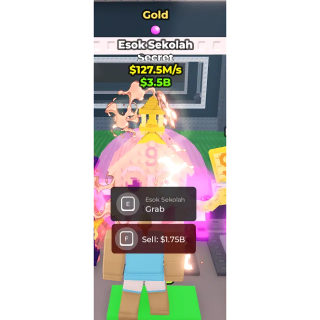Esok Sekolah gold bubblegum 120m/s - Steal a Brainrot Game Item - Gameflip
