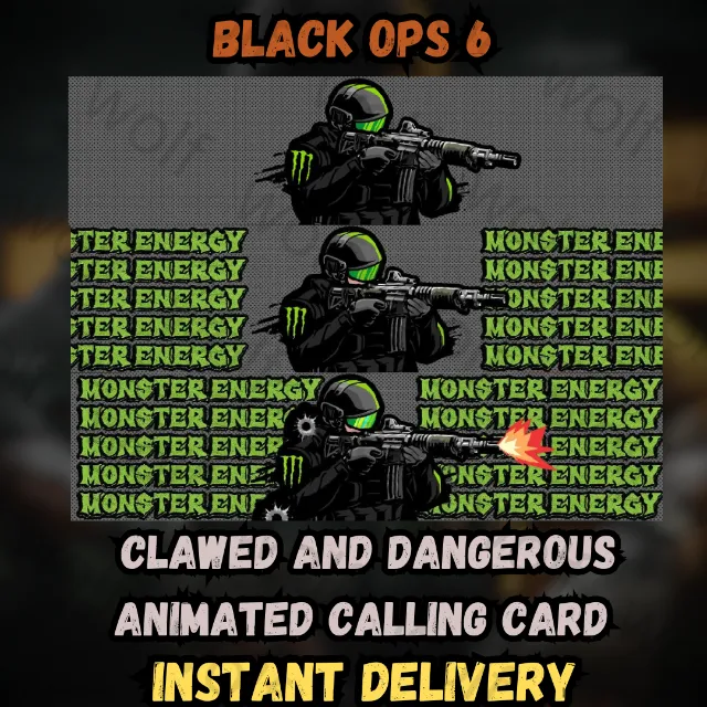 Call of Duty Black Ops 6 BO6 Clawed and Dangerous Calling Card - Call ...
