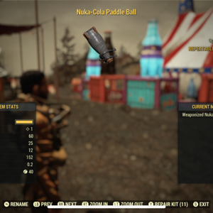 Weapon | nuka cola paddle ball - Game Items - Gameflip
