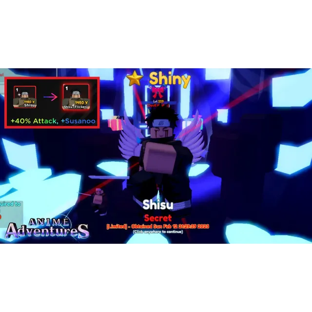 SHINY SHISUI/SHIZO EVO ANIME ADVENTURE - Anime Adventure Game Item ...