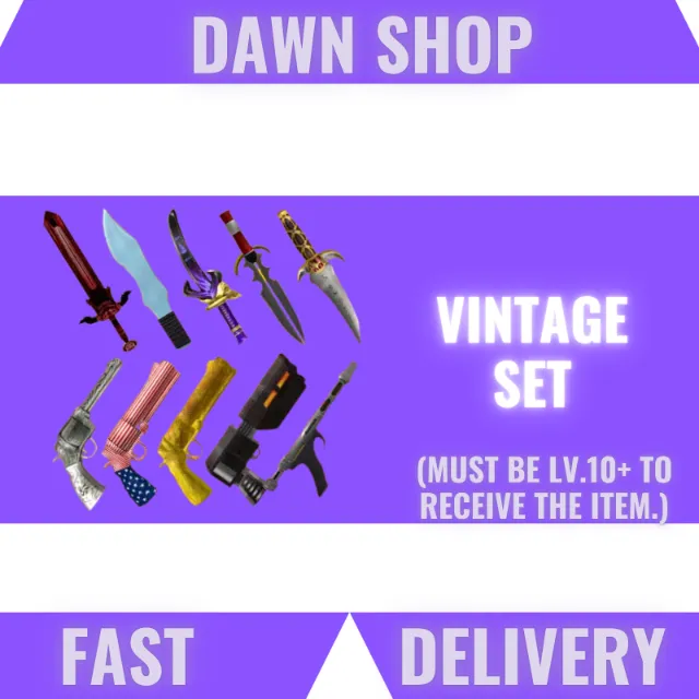 Vintage Set MM2 - Murder Mystery 2 Game Item - Gameflip