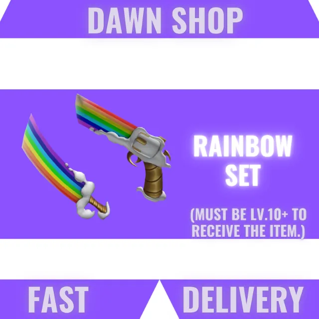 Rainbow Set MM2 - Murder Mystery 2 Game Item - Gameflip