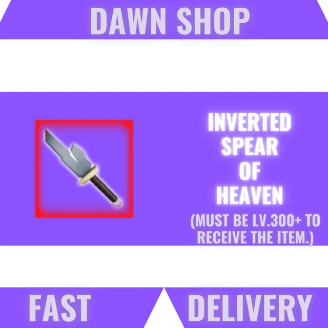 Inverted Spear of Heaven - Jujutsu Infinite Game Items - Gameflip