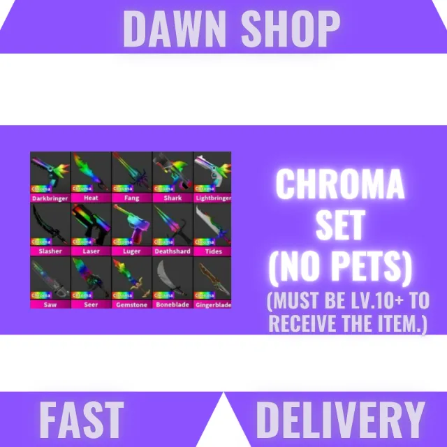 Chroma Set MM2 - Murder Mystery 2 Game Item - Gameflip