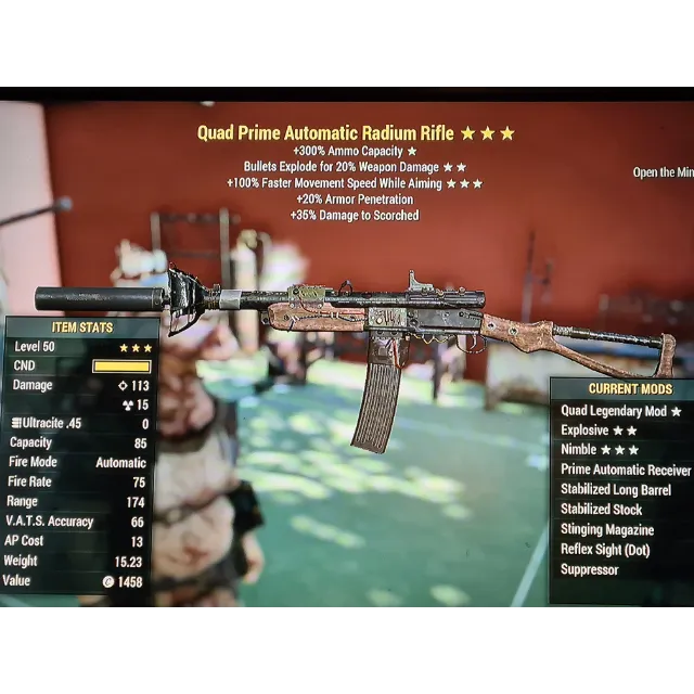 QE Radium Rifle - Fallout 76 Game Item - Gameflip