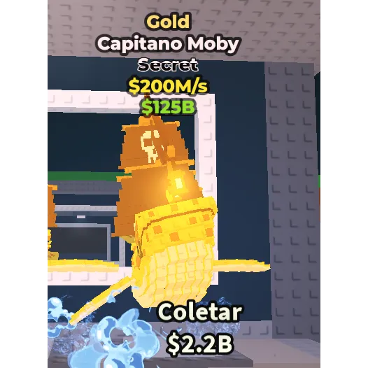 CAPITANO MOBY 200M/1s GOLD - STEAL A BRAINROT - Other Game Item - Gameflip