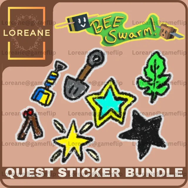 BEE SWARM SIMULATOR (QUEST STICKER) - Roblox Game Item - Gameflip