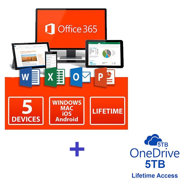 Microsoft Office 365 Pro Plus Subscription 5 Devices PC/Mac | Lifetime ...