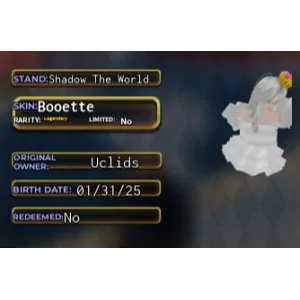 YBA | Booette STW Shadow The World NEW legendary | Your Bizzare ...