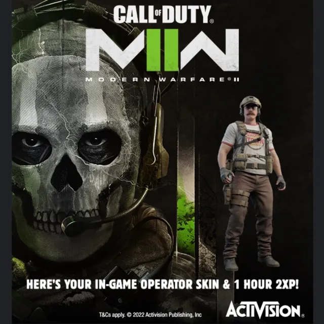 Call Of Duty: MW2 Burger King/Town Operator + 1 Hour 2XP - Other Game ...