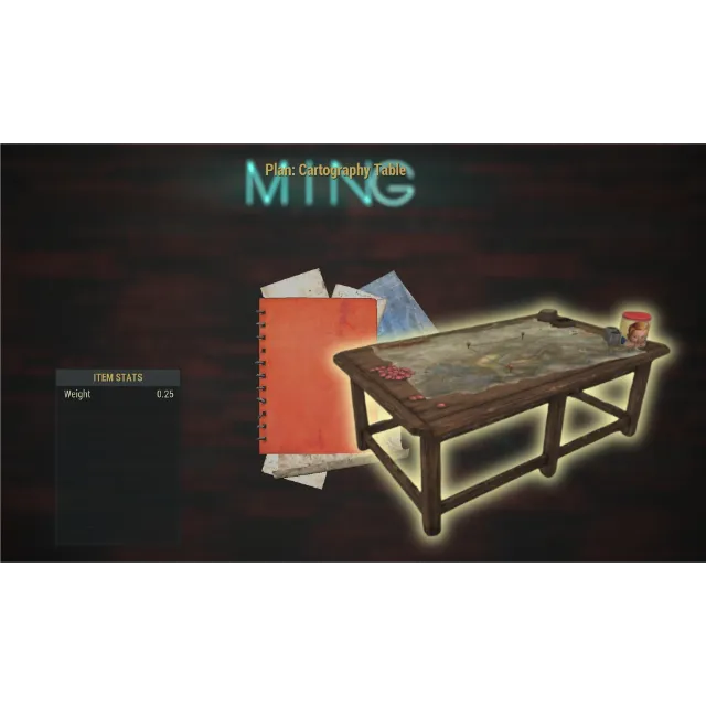 PLAN | CARTOGRAPHY TABLE - Fallout 76 Game Item - Gameflip