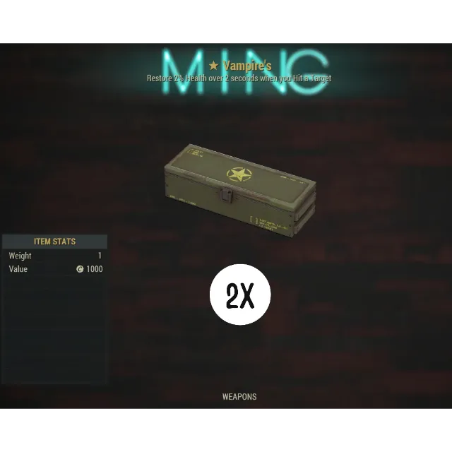 VAMPIRE MOD - Fallout 76 Game Item - Gameflip