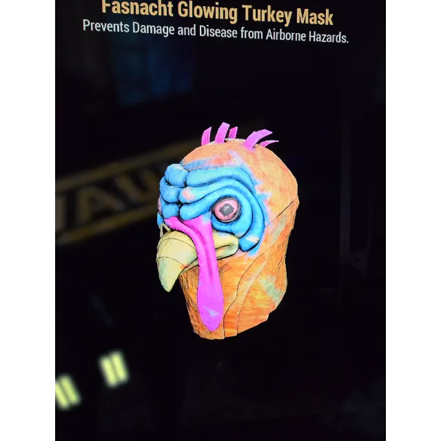 Fasnacht Glowing Turkey Mask - Fallout 76 Game Items - Gameflip