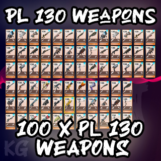 Bundle | 100 x PL 130 Weapons - Game Items - Gameflip