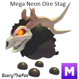 Mega Neon Dire Stag - Adopt Me Game Item - Gameflip