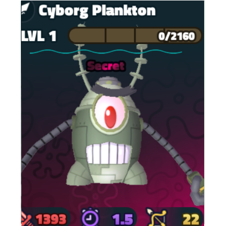 CYBORG PLANKTON Spongebob Tower Defense - Other Game Item - Gameflip