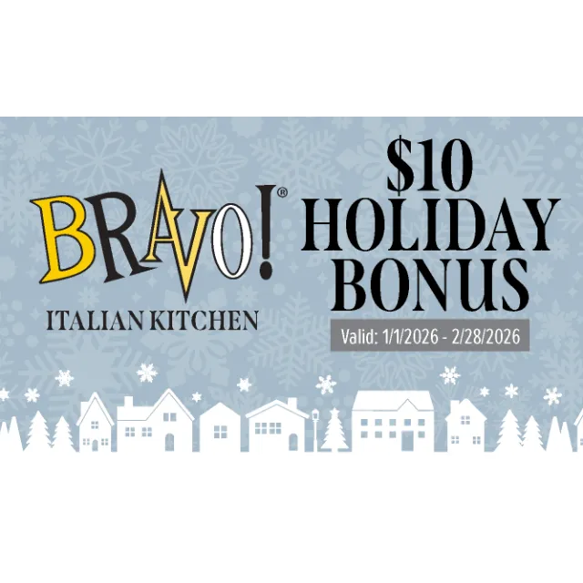 $10.00 USD Bravo Italian Kitchen Bravo 2025 Holiday Bonus - Other Gift ...
