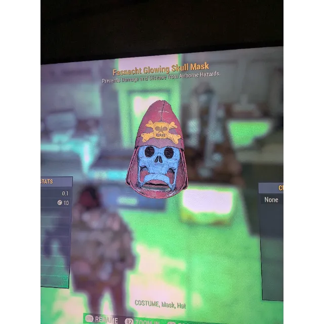 Glowing skull mask - Fallout 76 Game Item - Gameflip