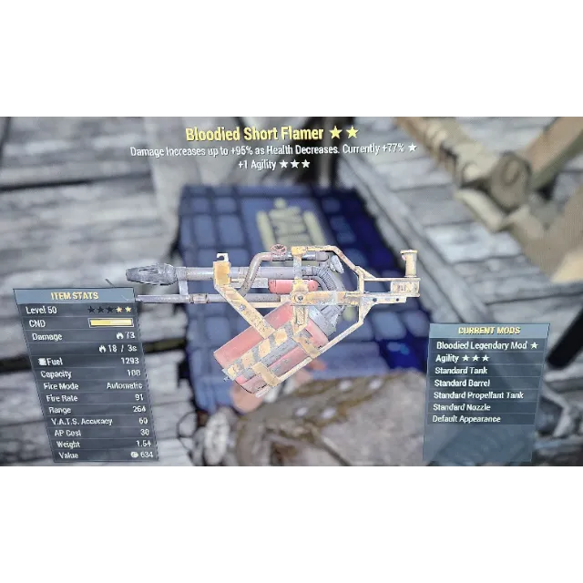 BLOODIED EX LEGACY Flamer - Fallout 76 Game Items - Gameflip