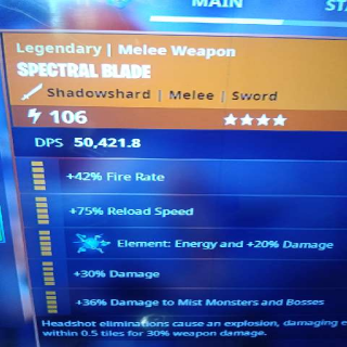 Spectral Blade Sword | Rare 🌀 Gun Perk Modded - Game Items - Gameflip