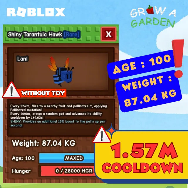 TITANIC/TITAN HUGE TARANTULA HAWK - Other Game Item - Gameflip