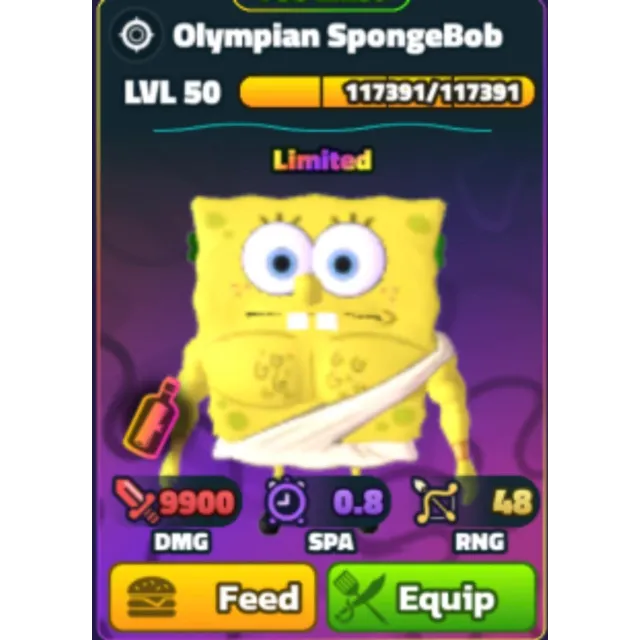 Spongebob Tower Defense | Secret Trait Olympian Spongebob - SpongeBob ...