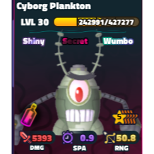 Spongebob Tower Defense | 5 Star Shiny Wumbo Secret Trait Cyborg ...