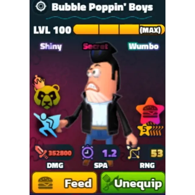 Spongebob Tower Defense | 5 Star Shiny Wumbo Neptune Crown Bubble ...