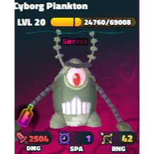 Spongebob Tower Defense | Secret Trait Cyborg Plankton - Other Game ...