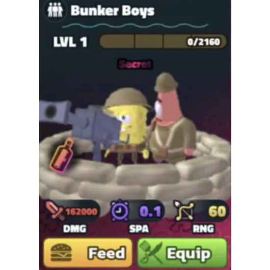 Spongebob Tower Defense | Secret Trait Bunker Boys - SpongeBob Tower ...