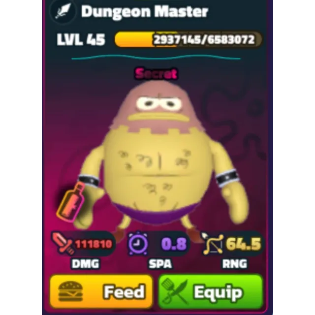 Spongebob Tower Defense | Limited Secret Trait Dungeon Master ...