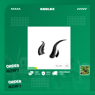 Limited | Black Iron Horns - Game Items - Gameflip