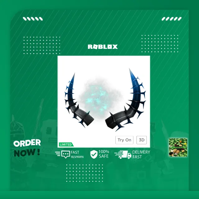 Limited | Frozen Horns of the Frig - Roblox Game Items - Gameflip