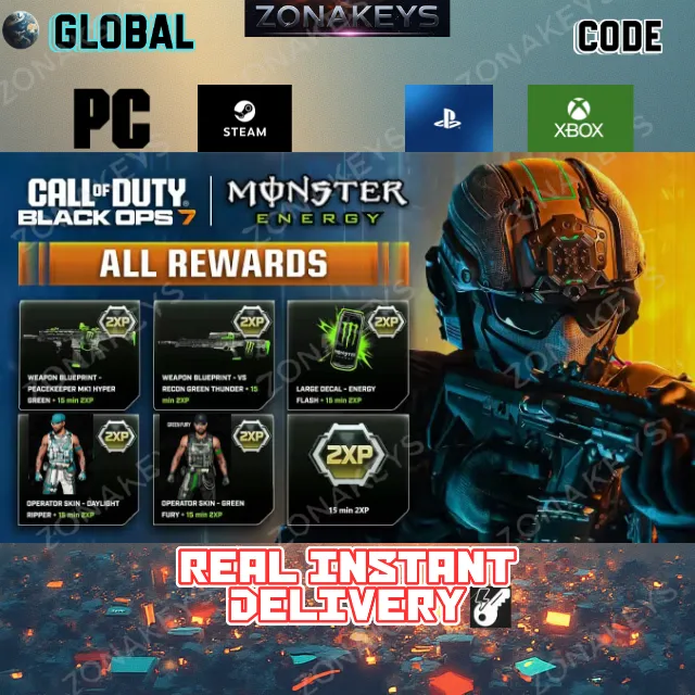 Call of Duty BO7 Monster Energy Full (6 CODES) DLC 🌎GLOBAL | XBOX | PS5 ...