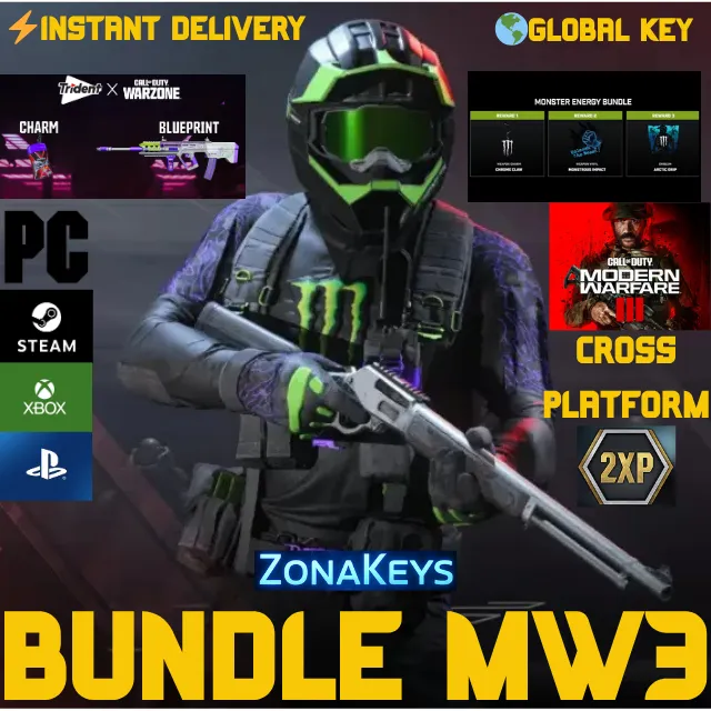 CALL OF DUTY MW3/WARZONE BUNDLE⚡Monster CLUTCH Operator Skin + MONSTER ...